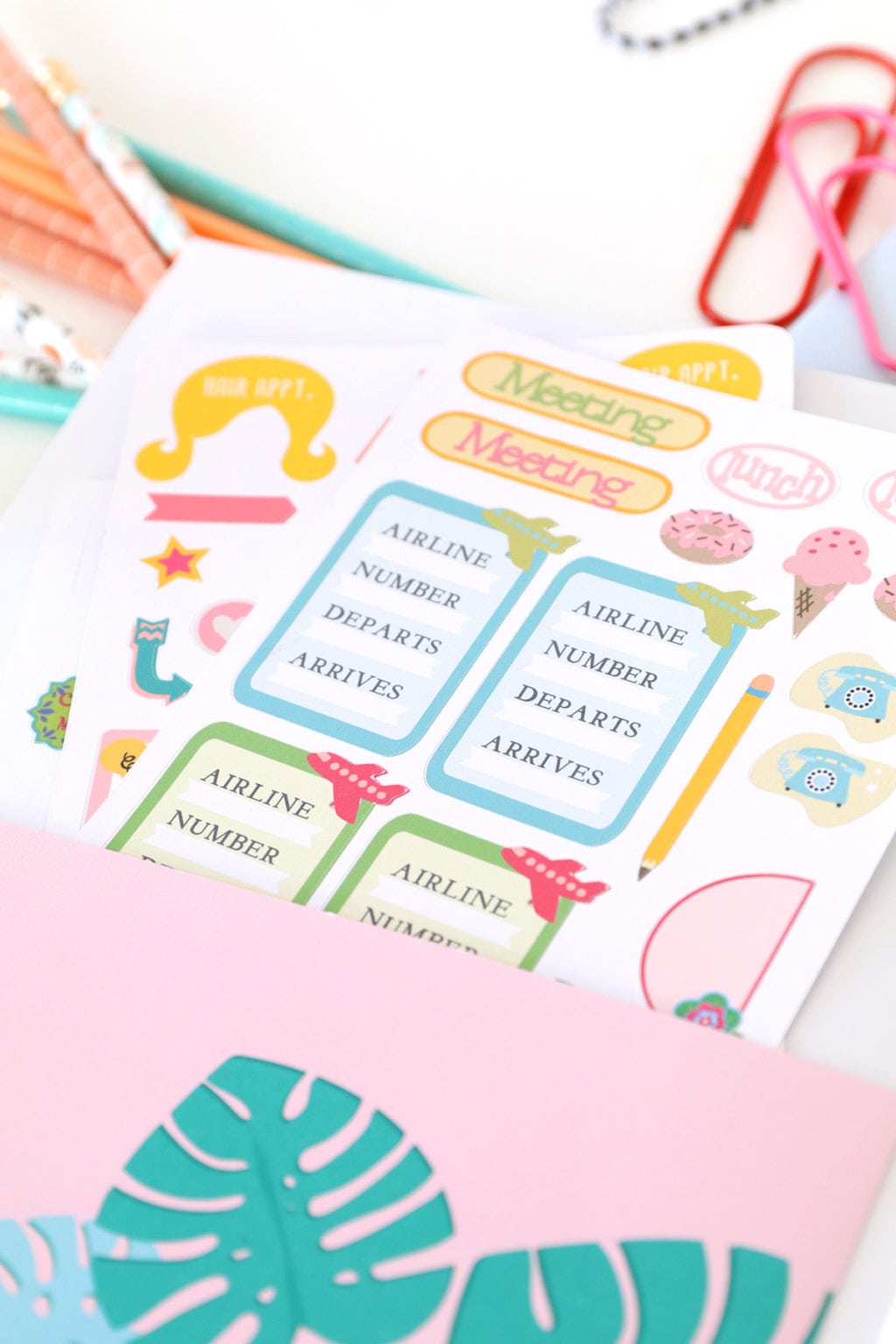 Cricut Print Then Cut Planner Stickers Damask Love