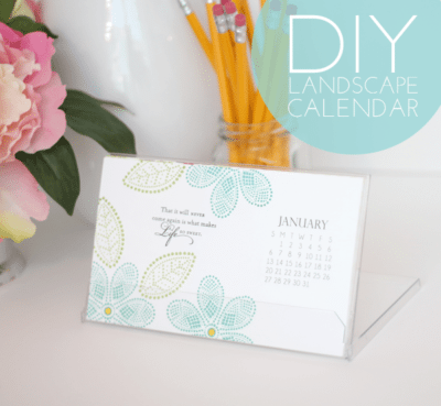 DIY Landscape Calendar - Damask Love