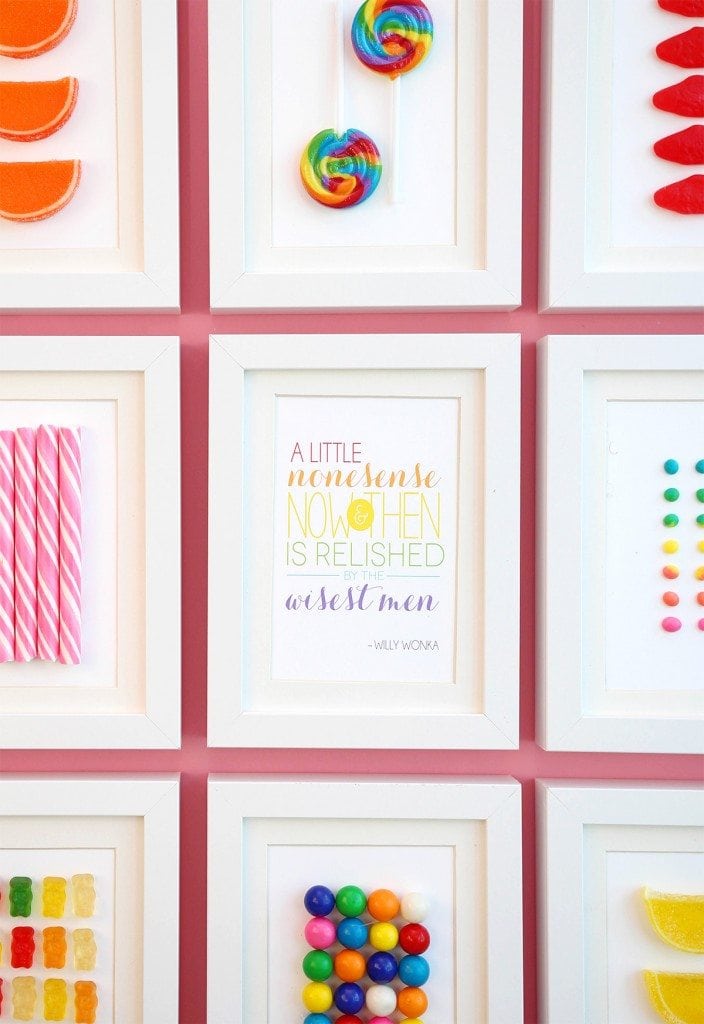 DIY Framed Candy - Damask Love