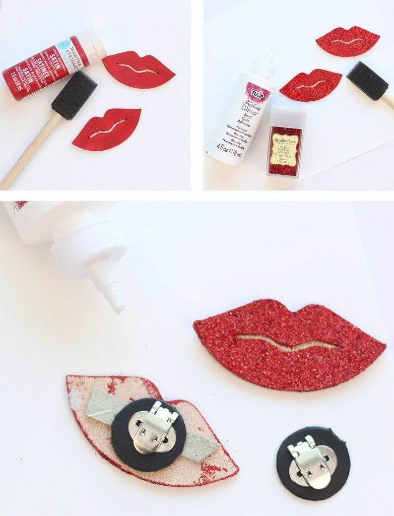 Craft My Flats: Red Lips - Damask Love
