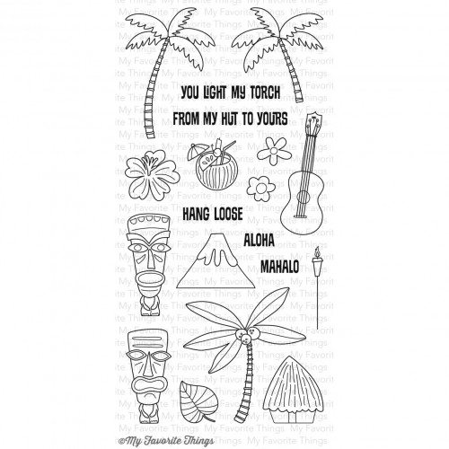 Tropical Stationery with MFT Stamps - Damask Love