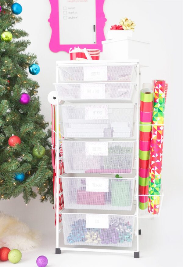How to Gift Wrap your Holidays with elfa - Damask Love