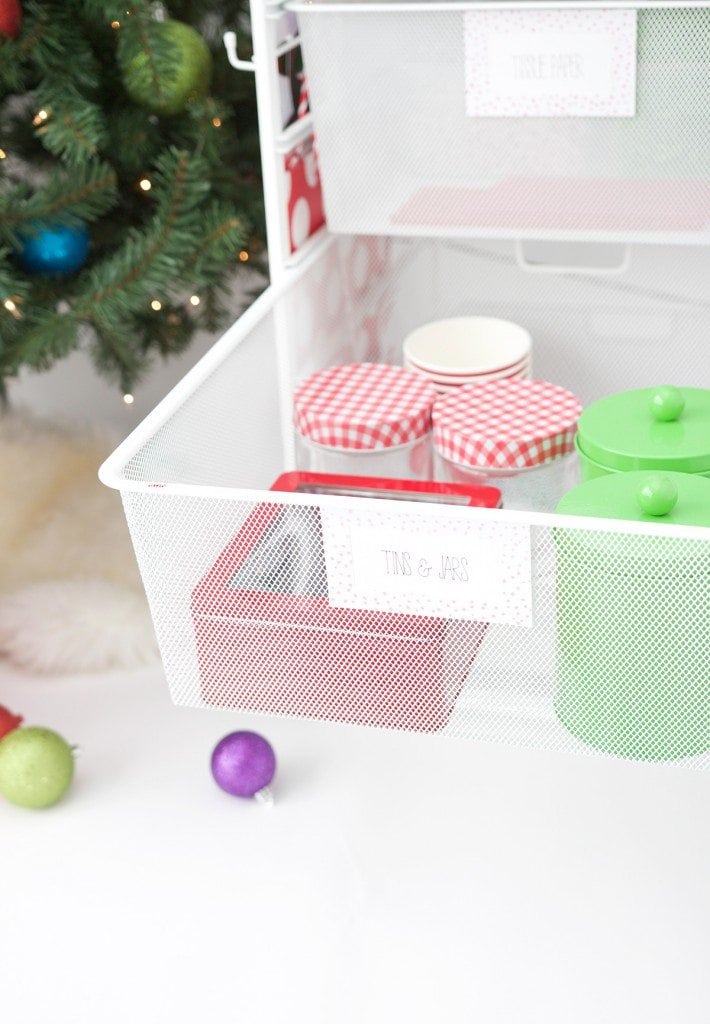 How to Gift Wrap your Holidays with elfa | Damask Love