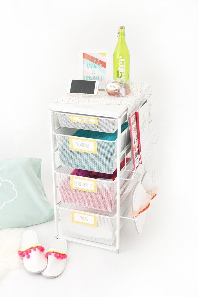 Get Organized with elfa: Guest Room Cart - Damask Love