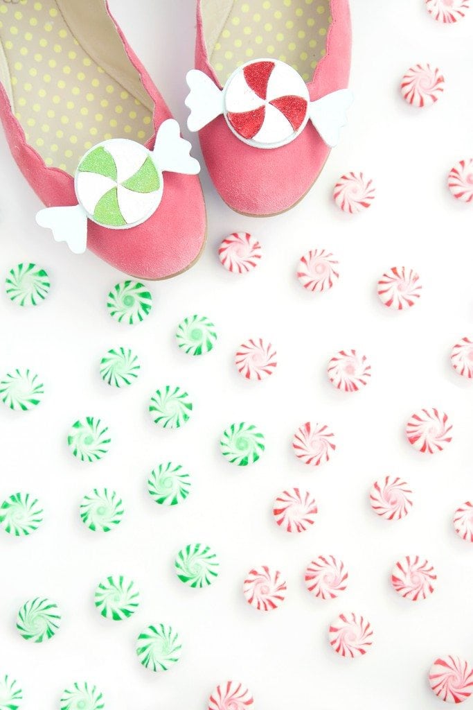 DIY Shoe Clips: Peppermint Candy - Damask Love