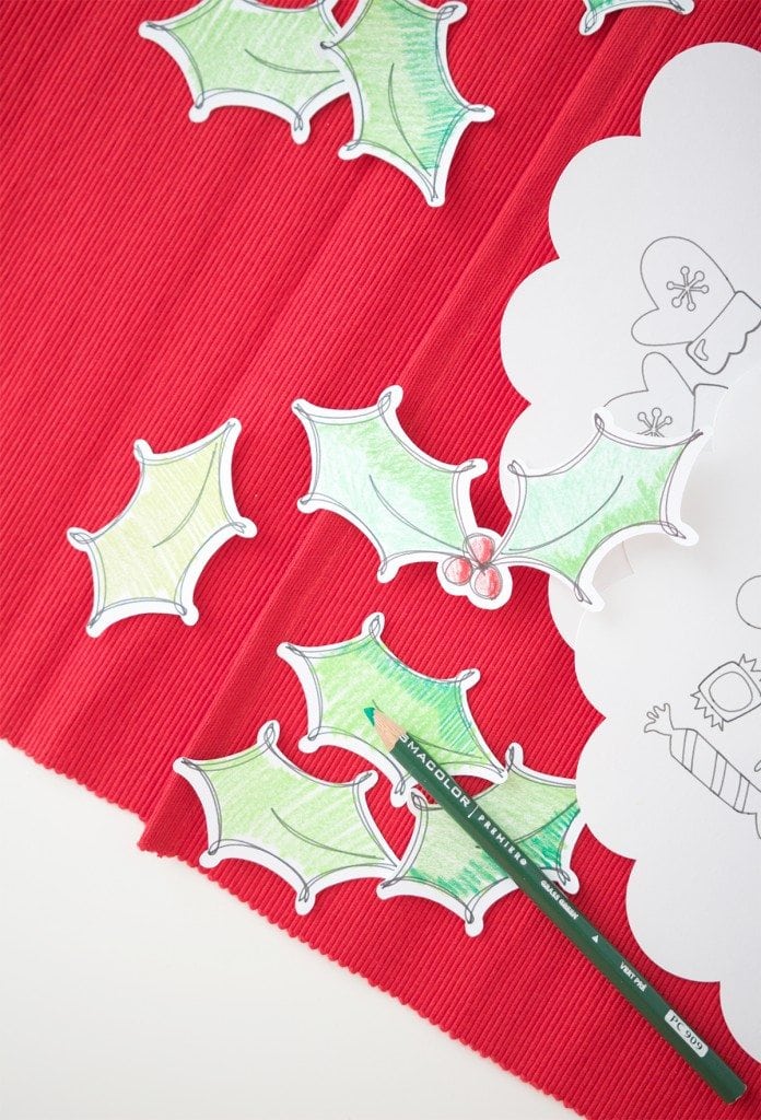 DIY Christmas Coloring Table - Damask Love