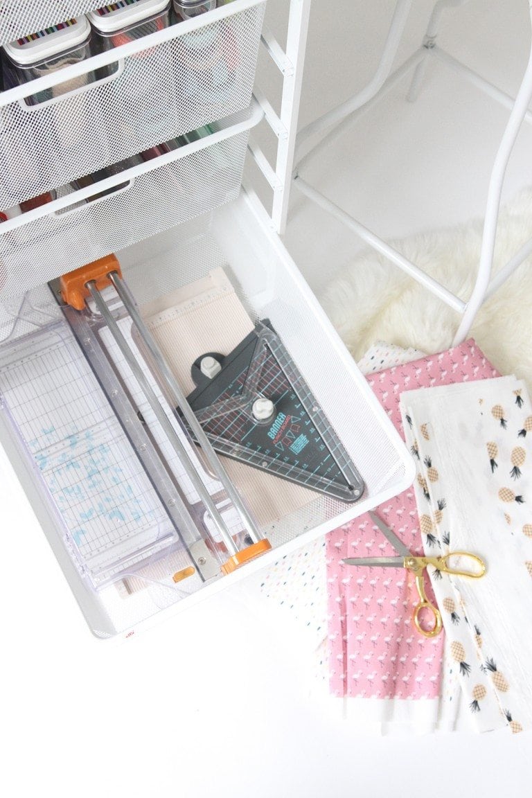 Build an elfa Craft Room Cart - Damask Love