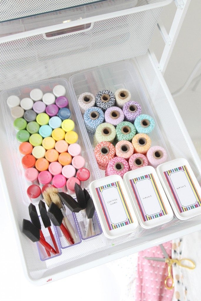 Build an elfa Craft Room Cart - Damask Love