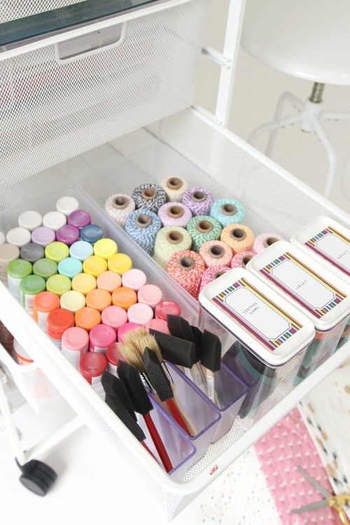 DIY elfa Craft Room Cart | damask love - Damask Love