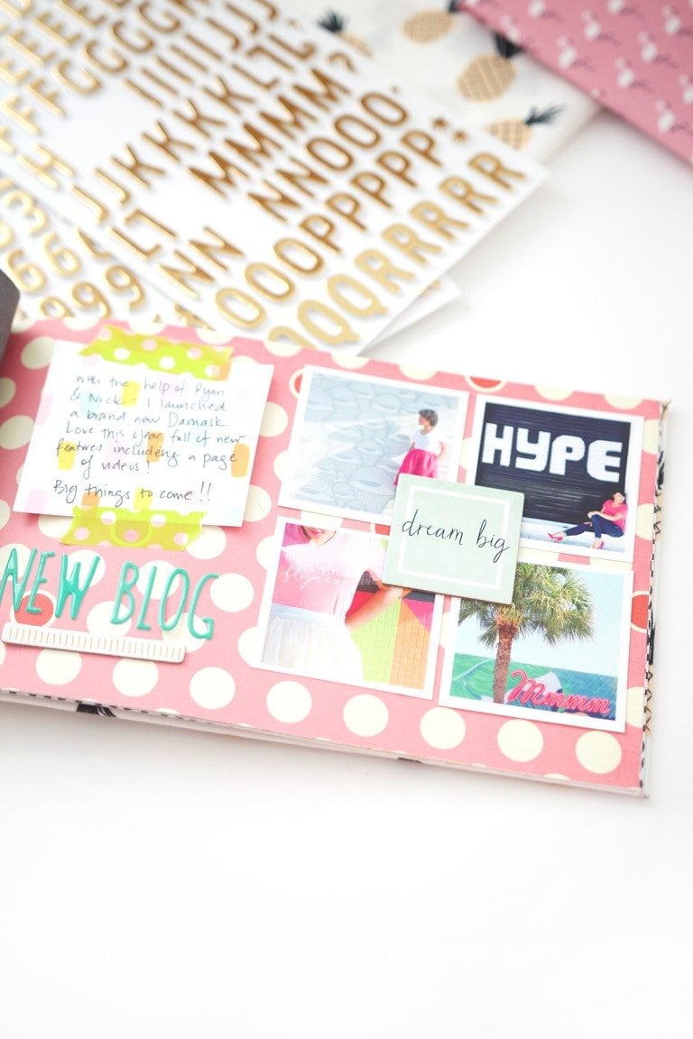 Easy DIY Scrapbook Journals - Damask Love