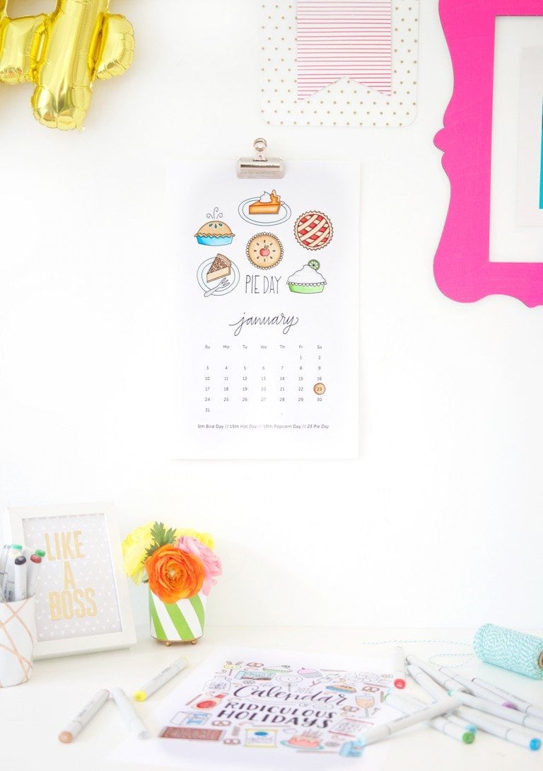 Free Printable Coloring Calendar Pages - Damask Love