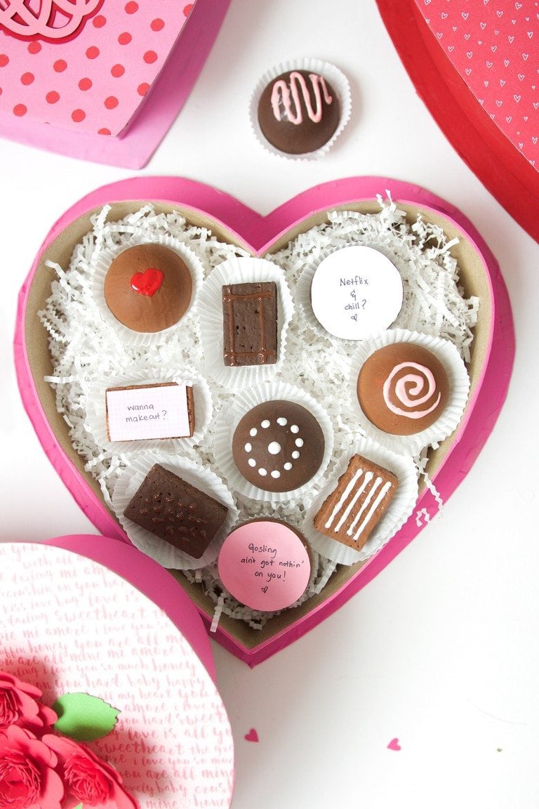 DIY Valentine Box of Faux Chocolates - Damask Love