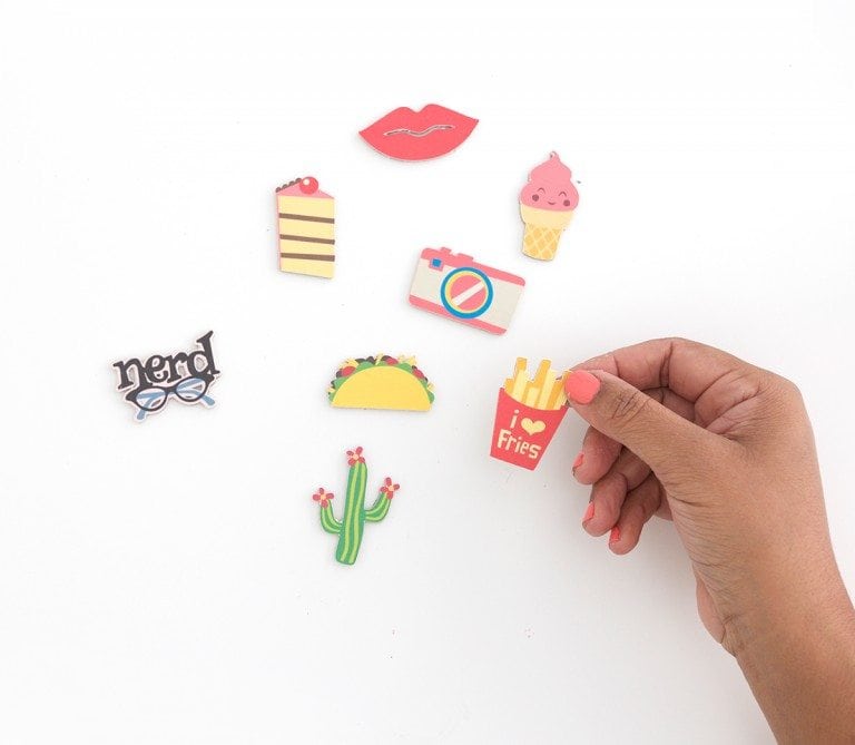 Cricut Explore DIY Flair Pins - Damask Love