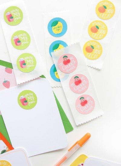 DIY Printable Scratch and Sniff Stickers - Damask Love