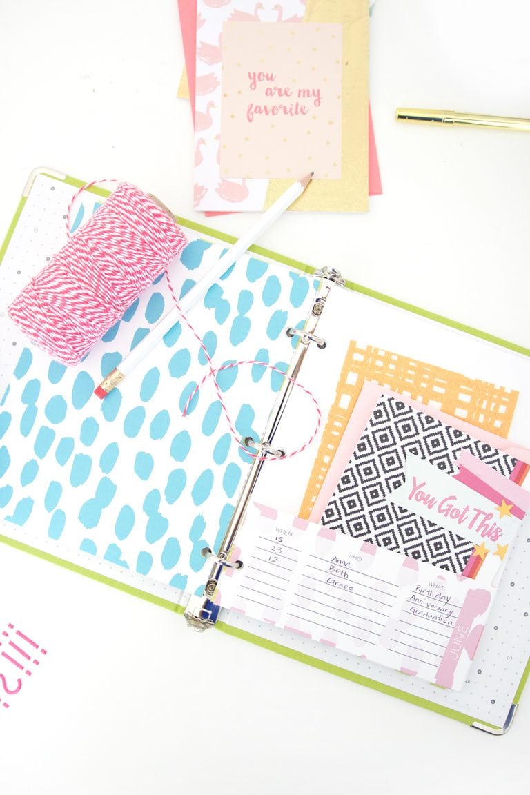 DIY Stationery Organizer Binder - Damask Love