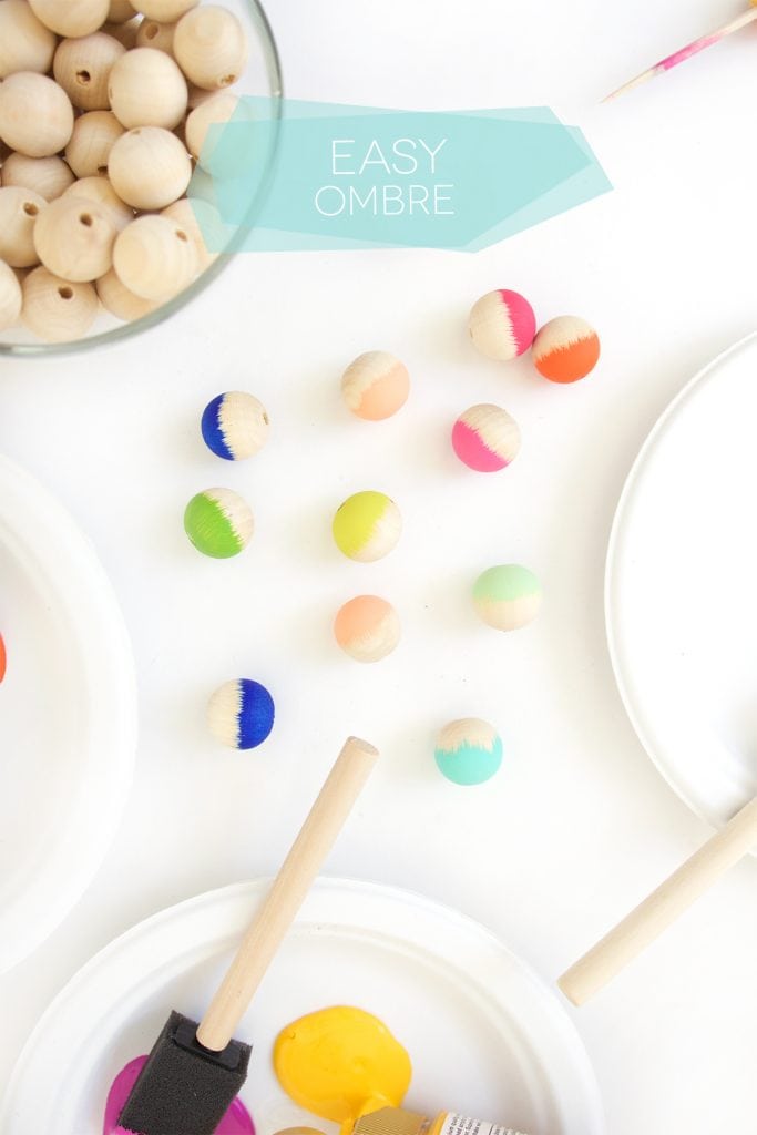 How to Paint Wooden Beads - Damask Love