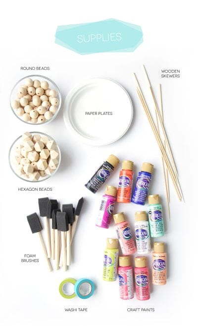 How to Paint Wooden Beads - Damask Love