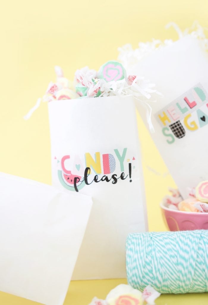 Print Your Own Treat Bags - Damask Love