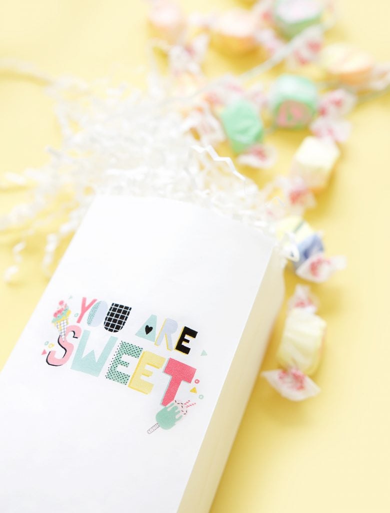 Print Your Own Treat Bags - Damask Love