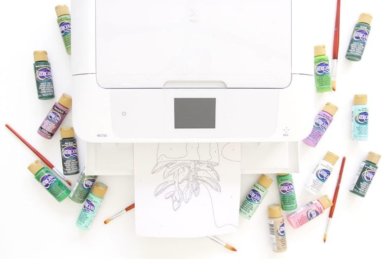 Printable Paint By Number - Damask Love