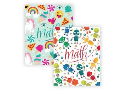 Printable Composition Book Covers - Damask Love