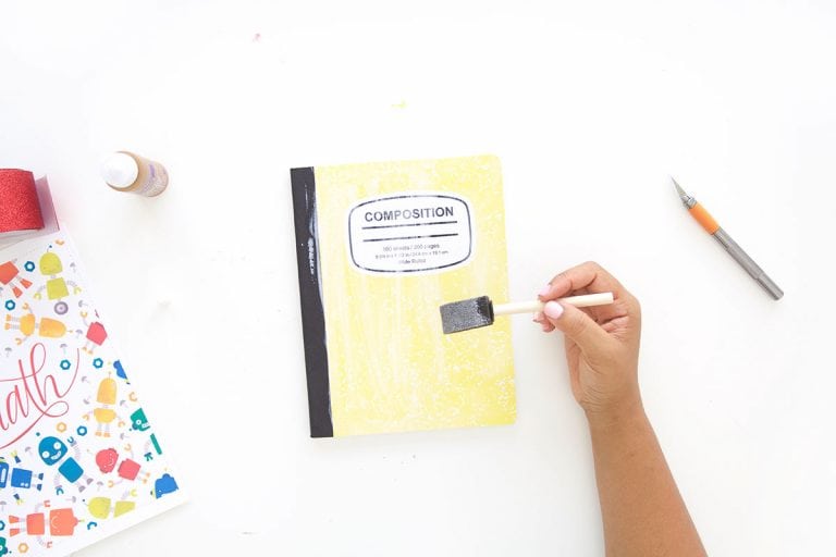 Printable Composition Book Covers - Damask Love