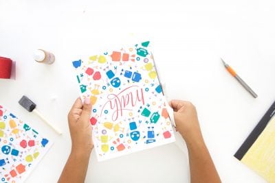 Printable Composition Book Covers - Damask Love