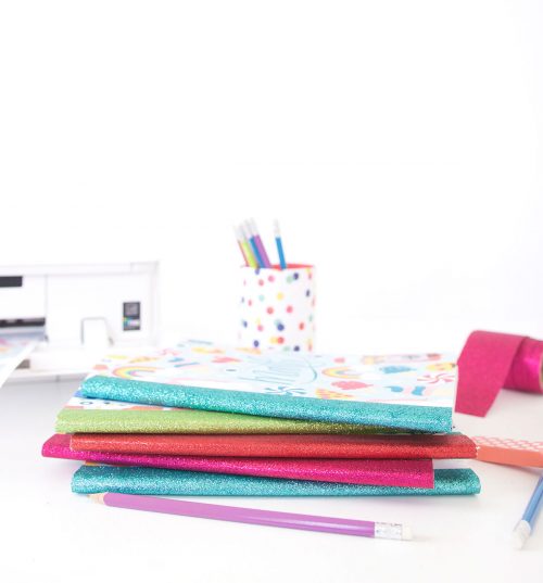 Printable Composition Book Covers - Damask Love