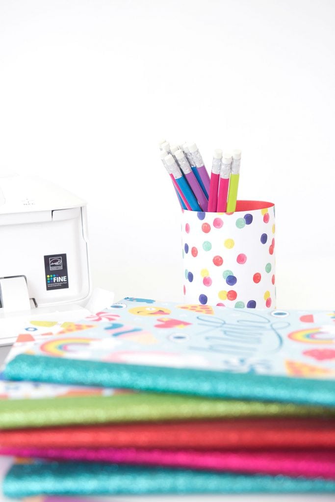 Printable Composition Book Covers - Damask Love