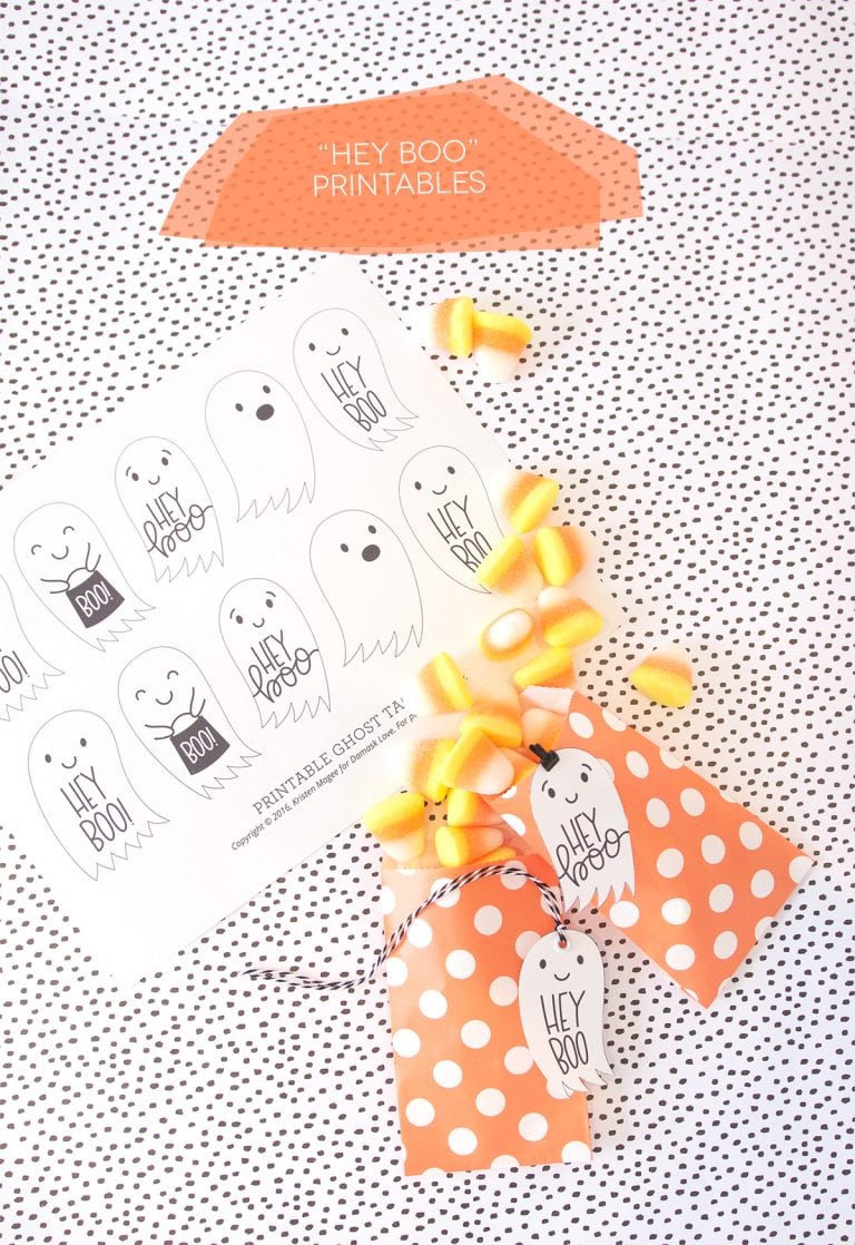 "Hey Boo" Halloween Tag Printables - Damask Love