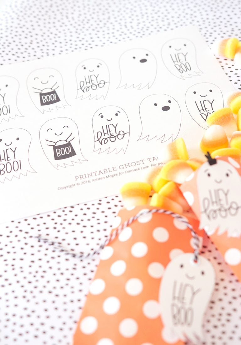 "Hey Boo" Halloween Tag Printables - Damask Love