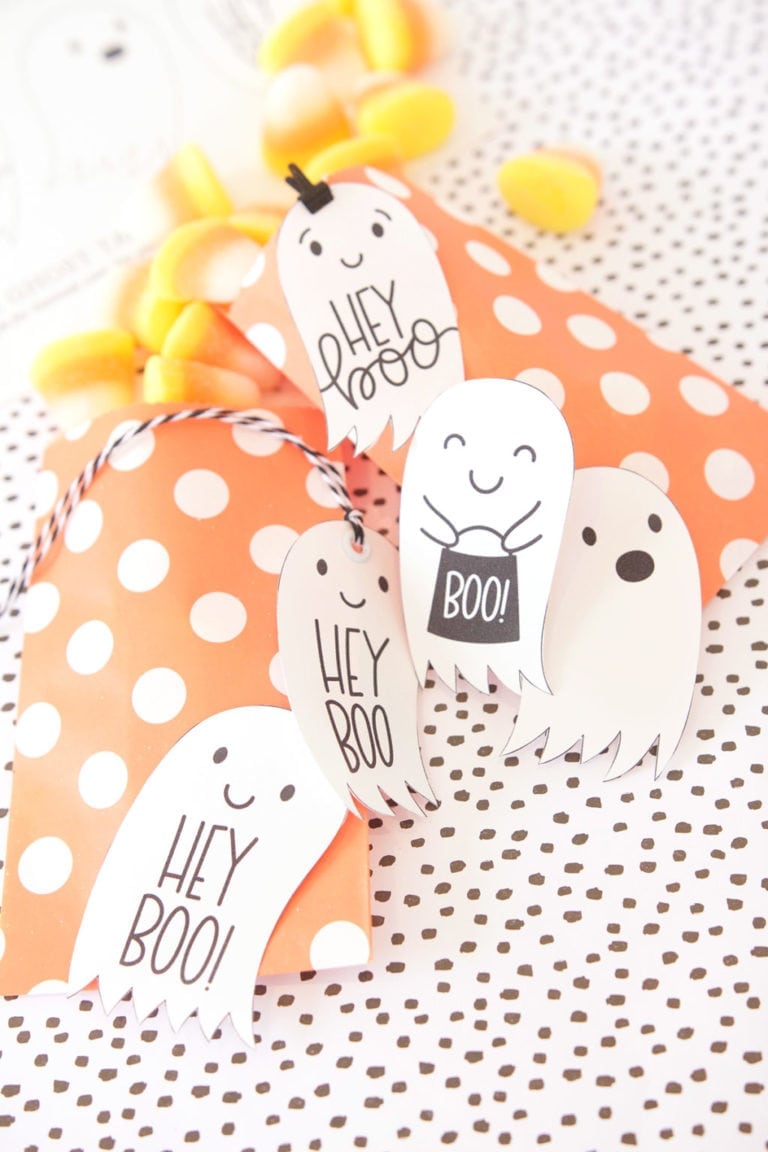 "Hey Boo" Halloween Tag Printables - Damask Love