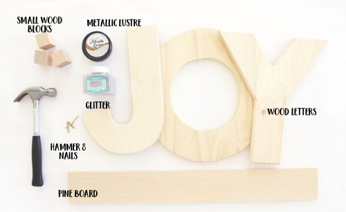 DIY Glitter "Joy" Decor - Damask Love