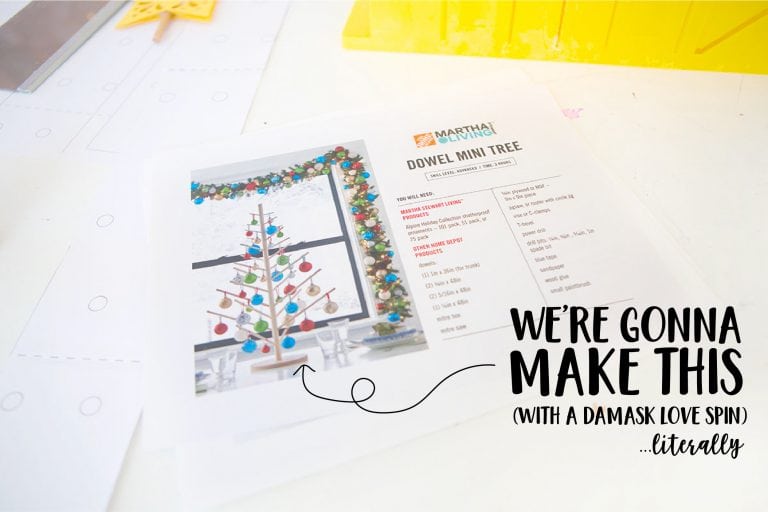 Lazy Susan Christmas Tree - Damask Love