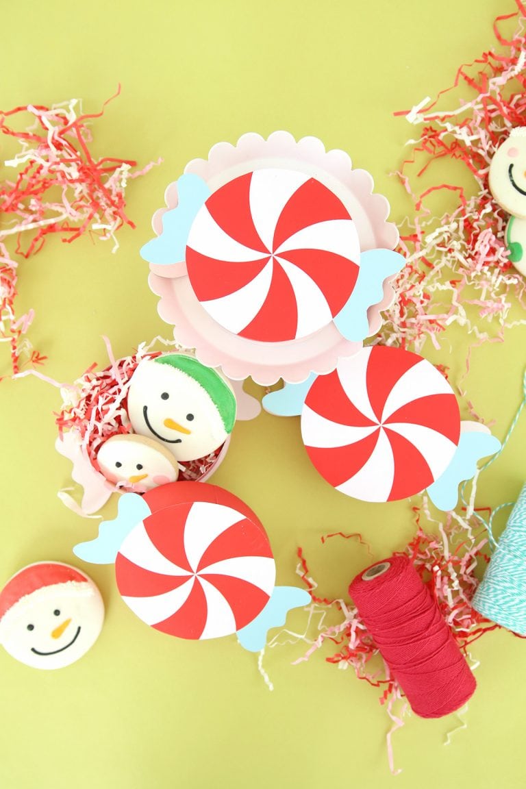 Printable Peppermint Treat Box - Damask Love