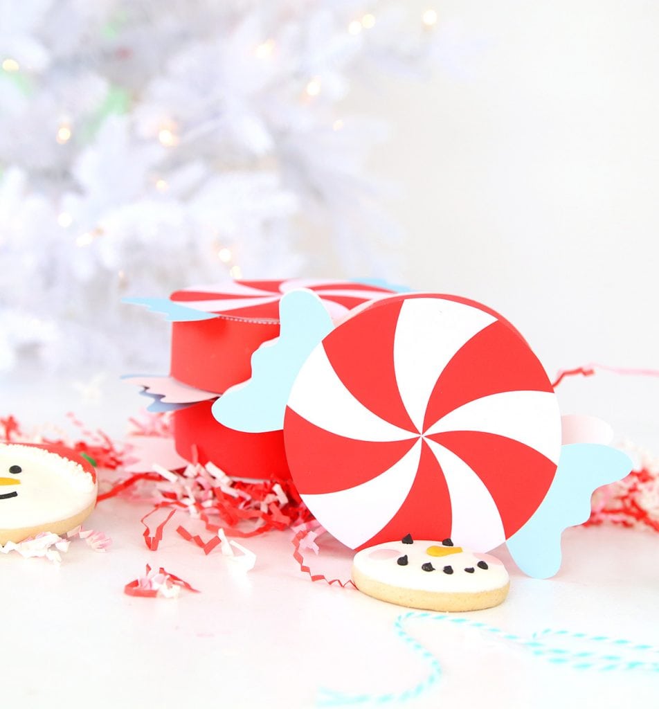 Printable Peppermint Treat Box - Damask Love