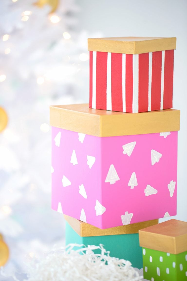 DIY Painted Gift Boxes - Damask Love
