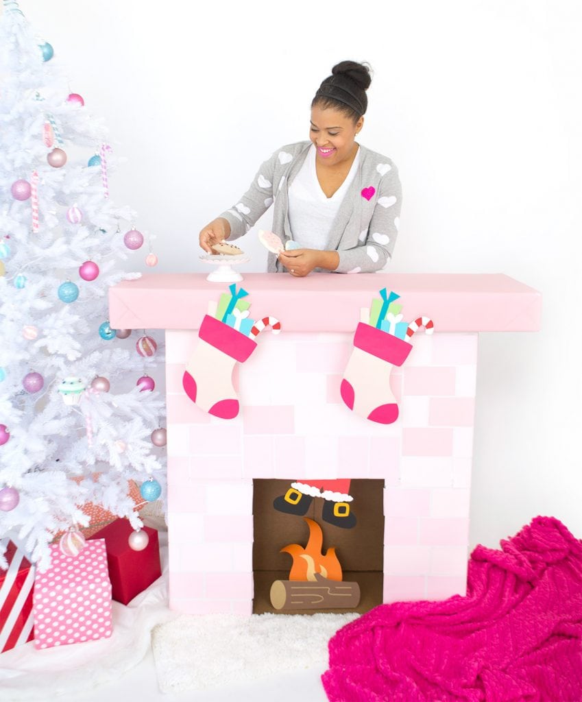 DIY Cardboard Box Fireplace - Damask Love