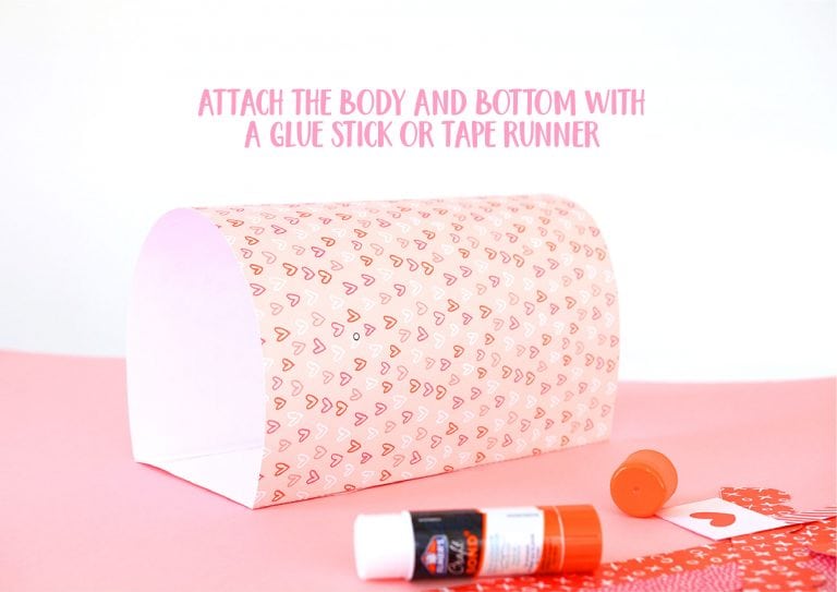 Printable Valentine's Day Mailbox - Damask Love