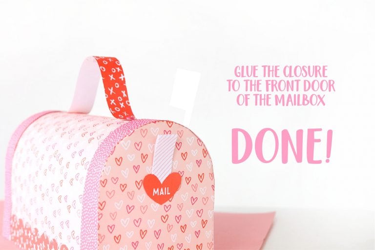 Printable Valentine's Day Mailbox - Damask Love