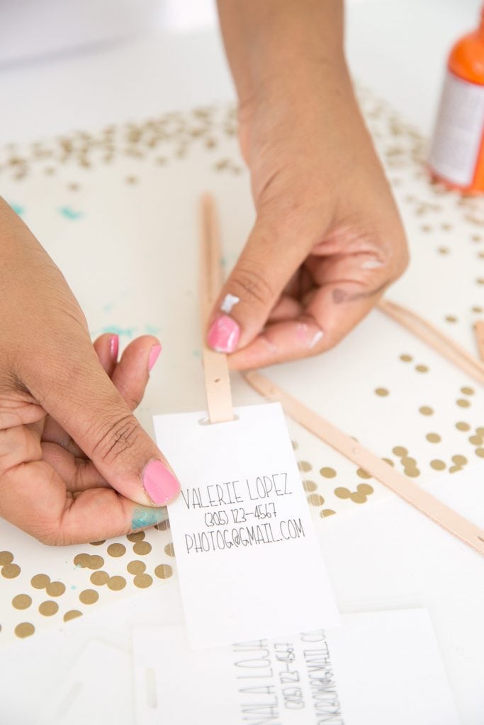 DIY Leather Luggage Tags - Damask Love