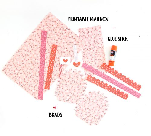 Printable Valentine's Day Mailbox - Damask Love