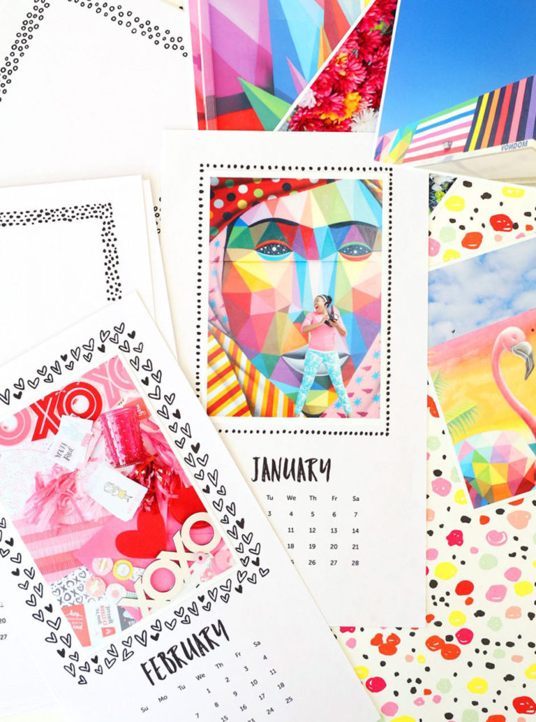 Printable Mason Jar Calendar - Damask Love