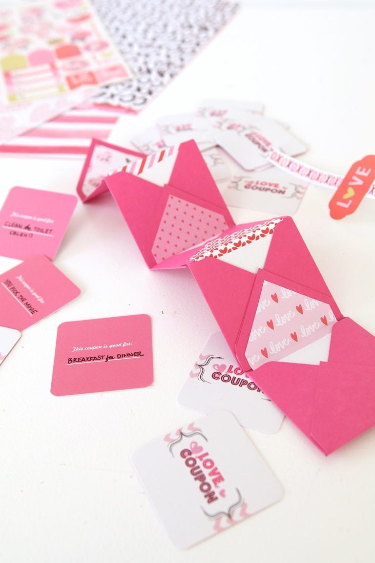 DIY Valentine Coupon Book - Damask Love