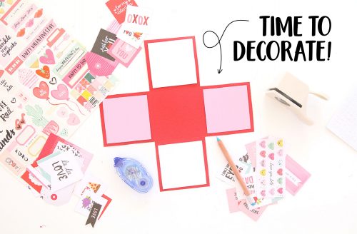 DIY Valentine's Day Surprise Box - Damask Love