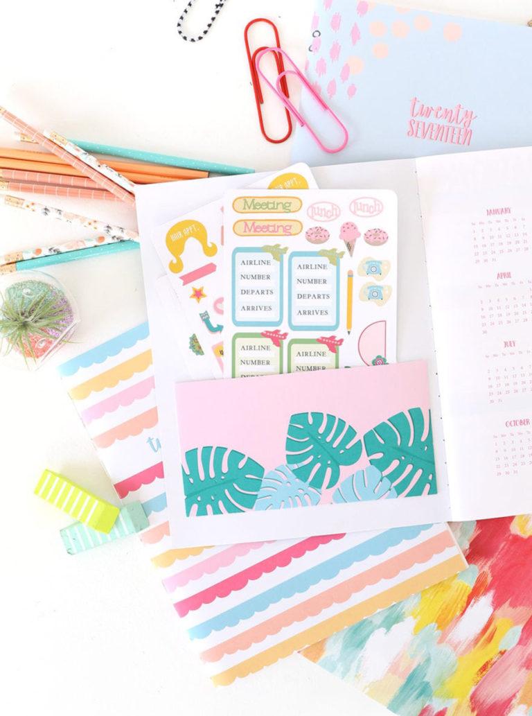 Printable Planner Stickers for Bloggers - Damask Love
