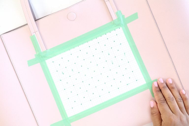 DIY Perforated Leather Flair Tote Bag - Damask Love