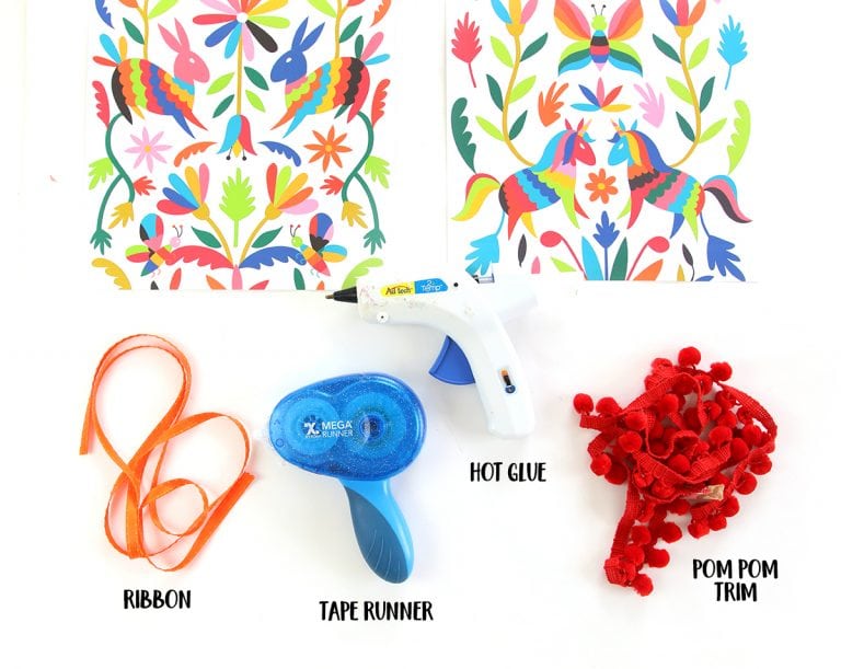 Printable Mexican Otomi Table Runner - Damask Love