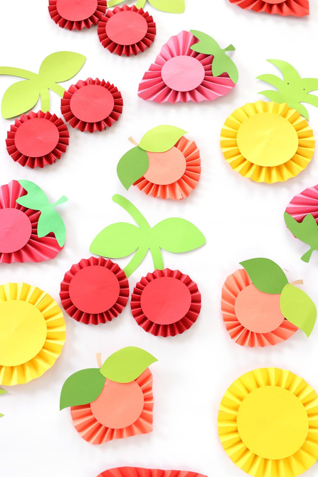 DIY Summer Fruit Paper Rosettes Damask Love