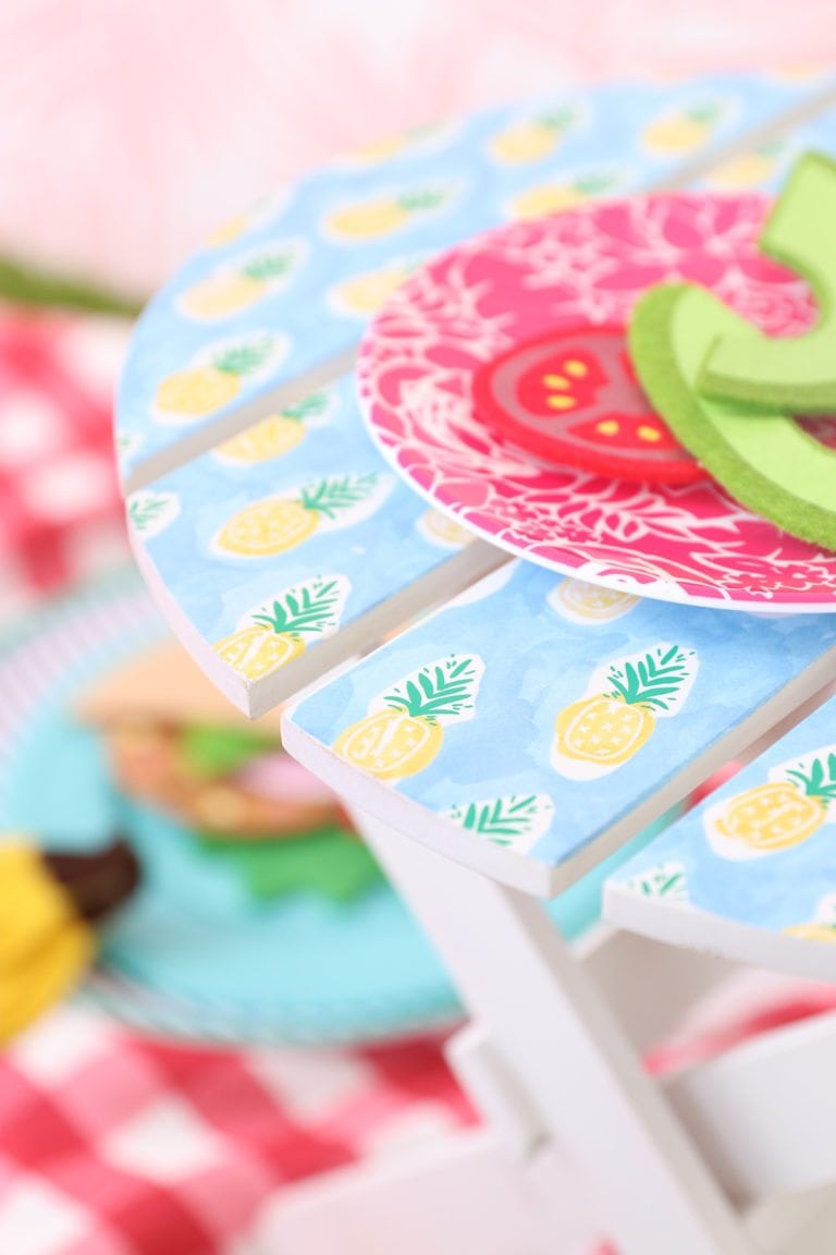 IKEA Hack Mini Picnic Table - Damask Love